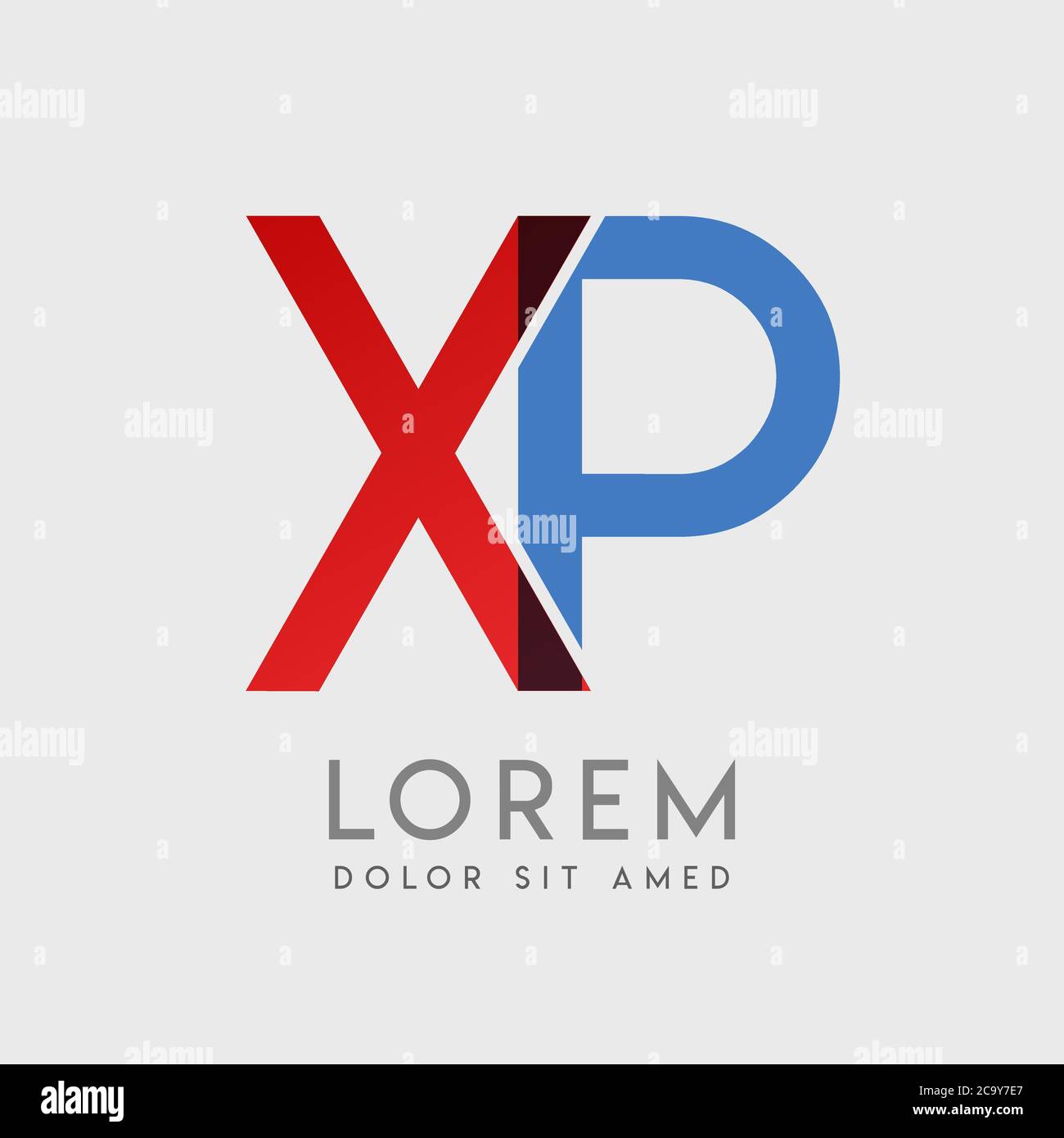 XP logo letters with blue and red gradation Stock Vector Image & Art ...