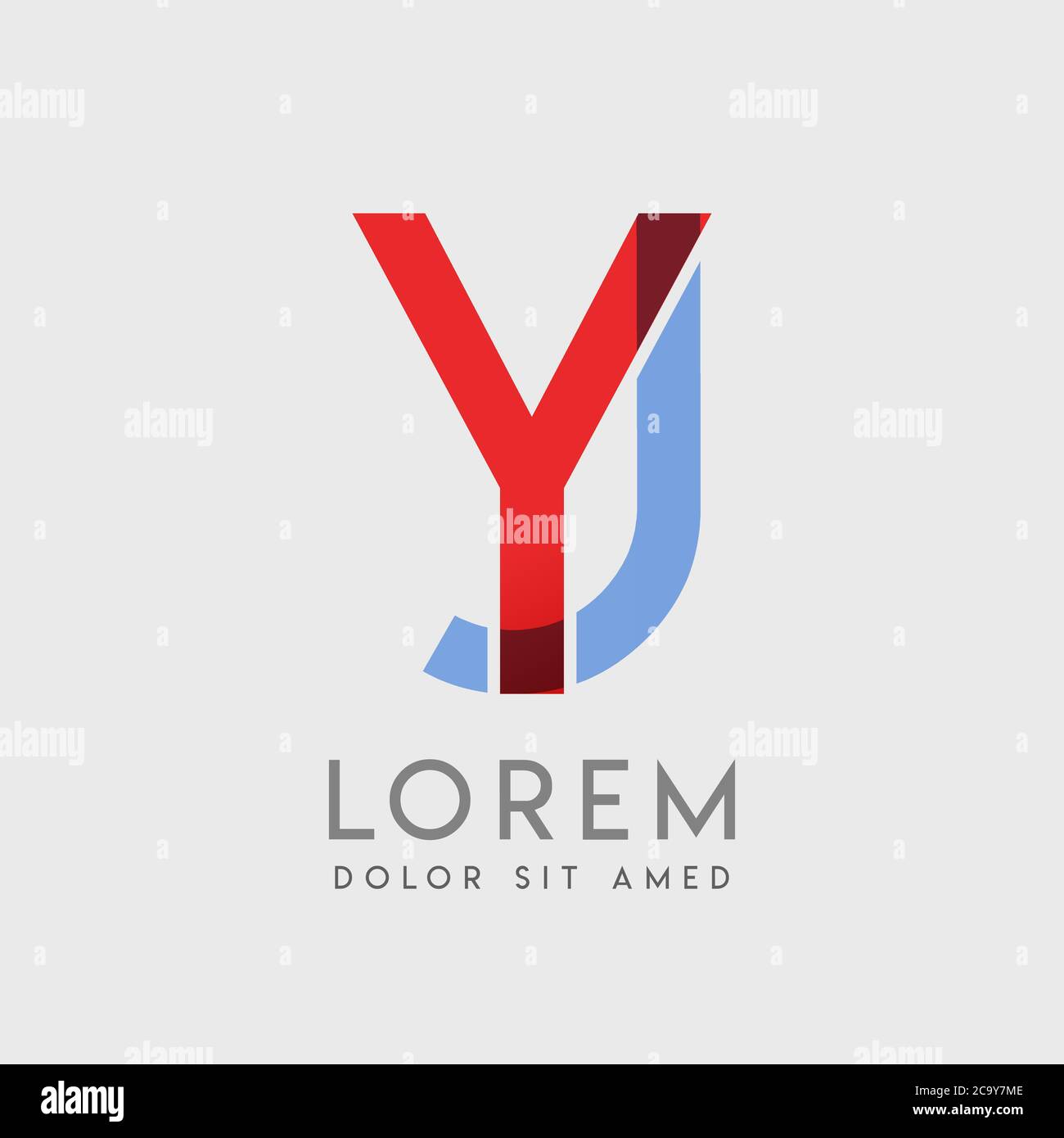 YJ logo letters with blue and red gradation Stock Vector Image & Art ...