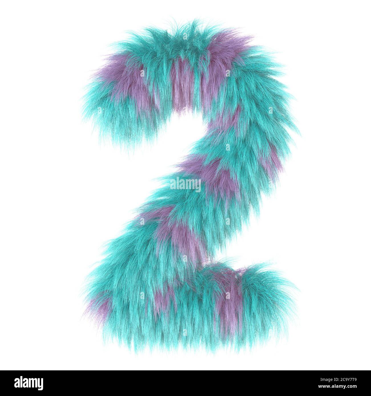 3d cartoon fun animal fur number 2 Stock Photo - Alamy
