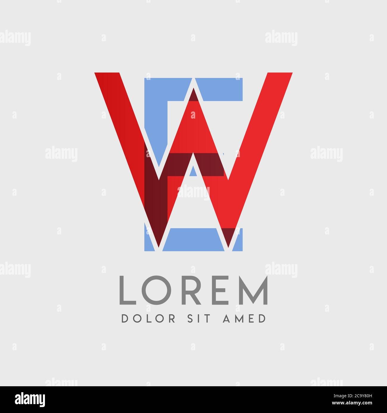 WE logo letters with blue and red gradation Stock Vector Image & Art ...