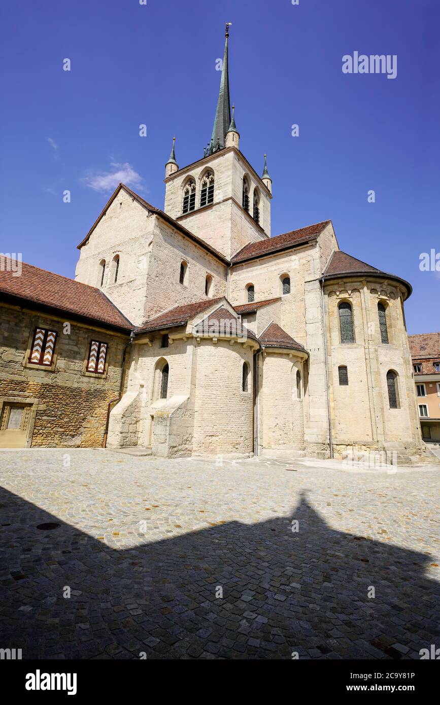 The largest Romanesque church in Switzerland, abbey of Notre-Dame in ...