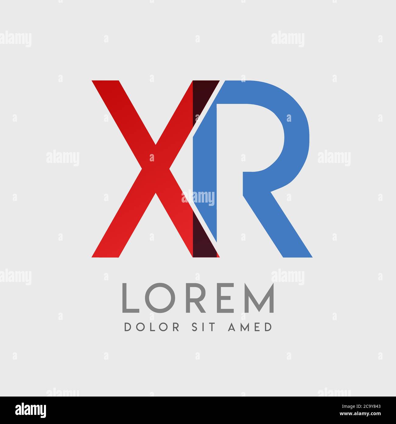 XR logo letters with blue and red gradation Stock Vector Image & Art ...