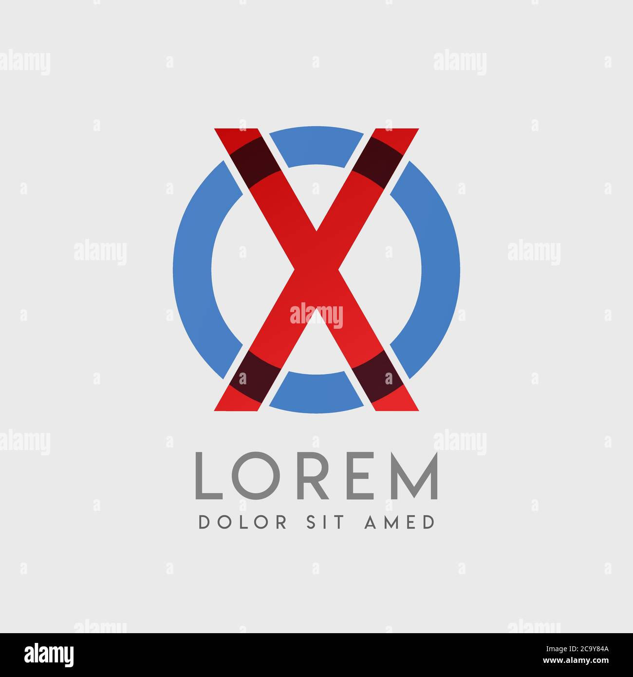 XO logo letters with blue and red gradation Stock Vector Image & Art ...