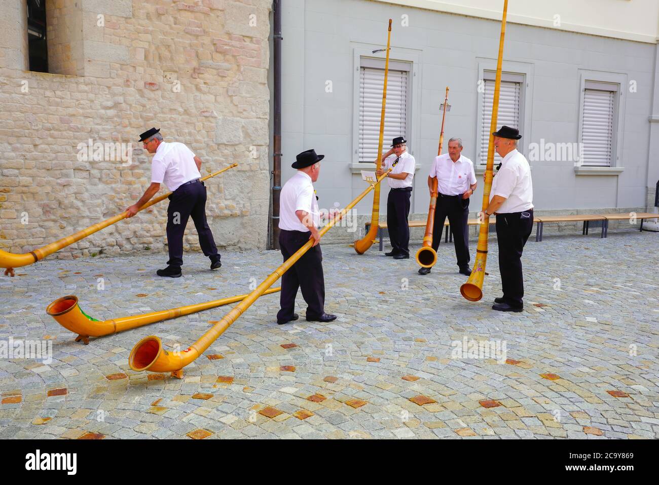 Alpine horn instrument hi-res stock photography and images - Alamy