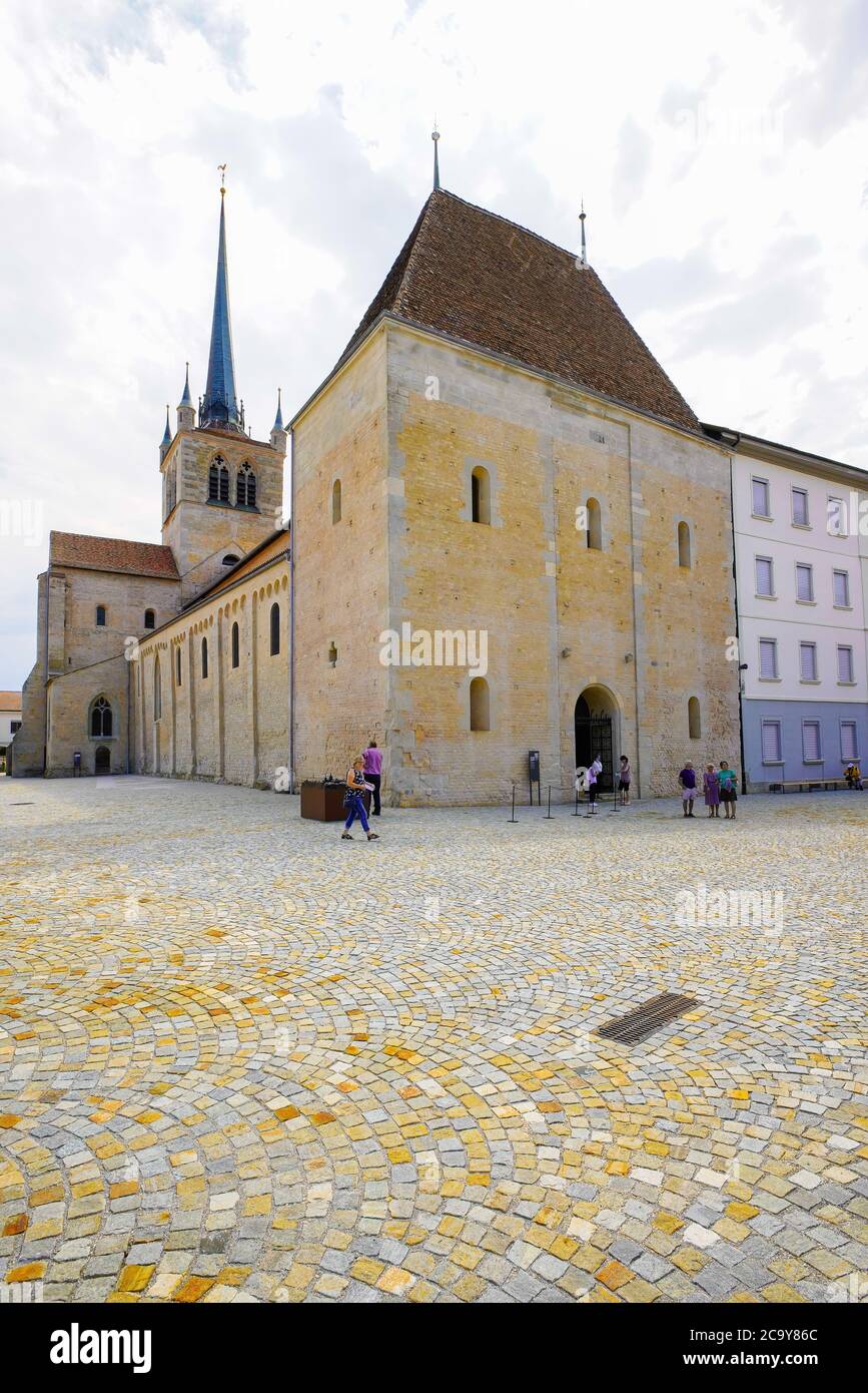 The largest Romanesque church in Switzerland, abbey of Notre-Dame in ...