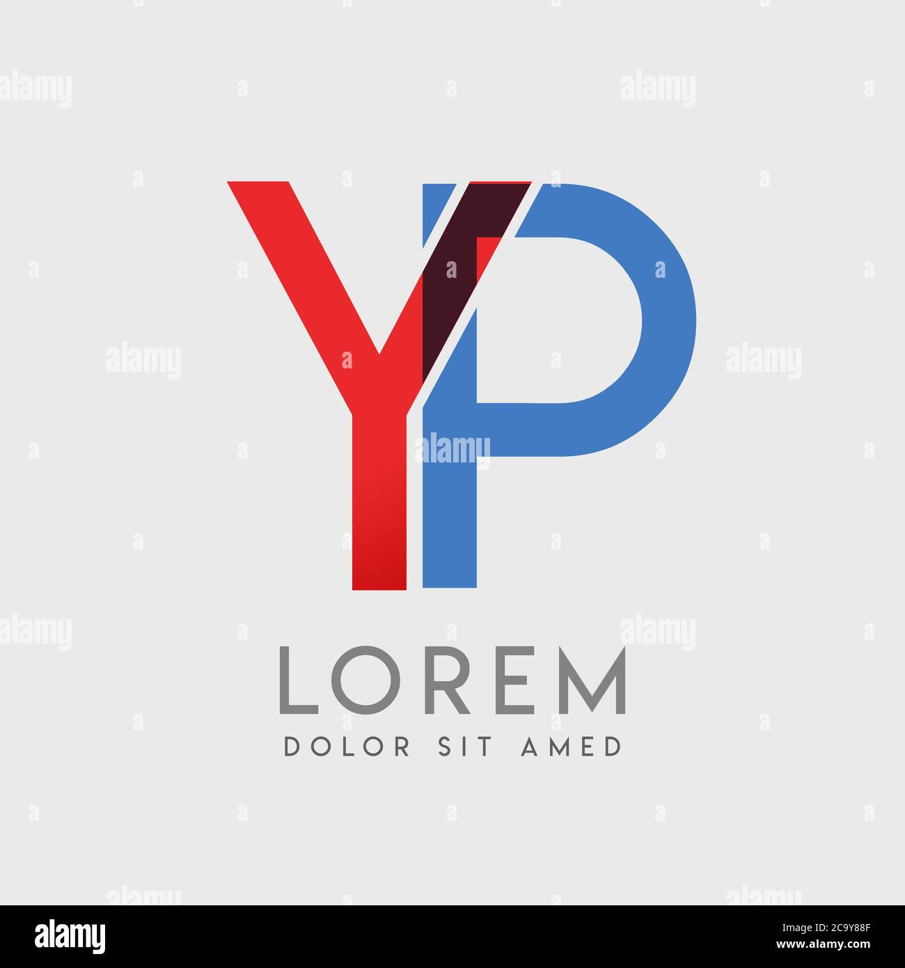 YP logo letters with blue and red gradation Stock Vector Image & Art ...