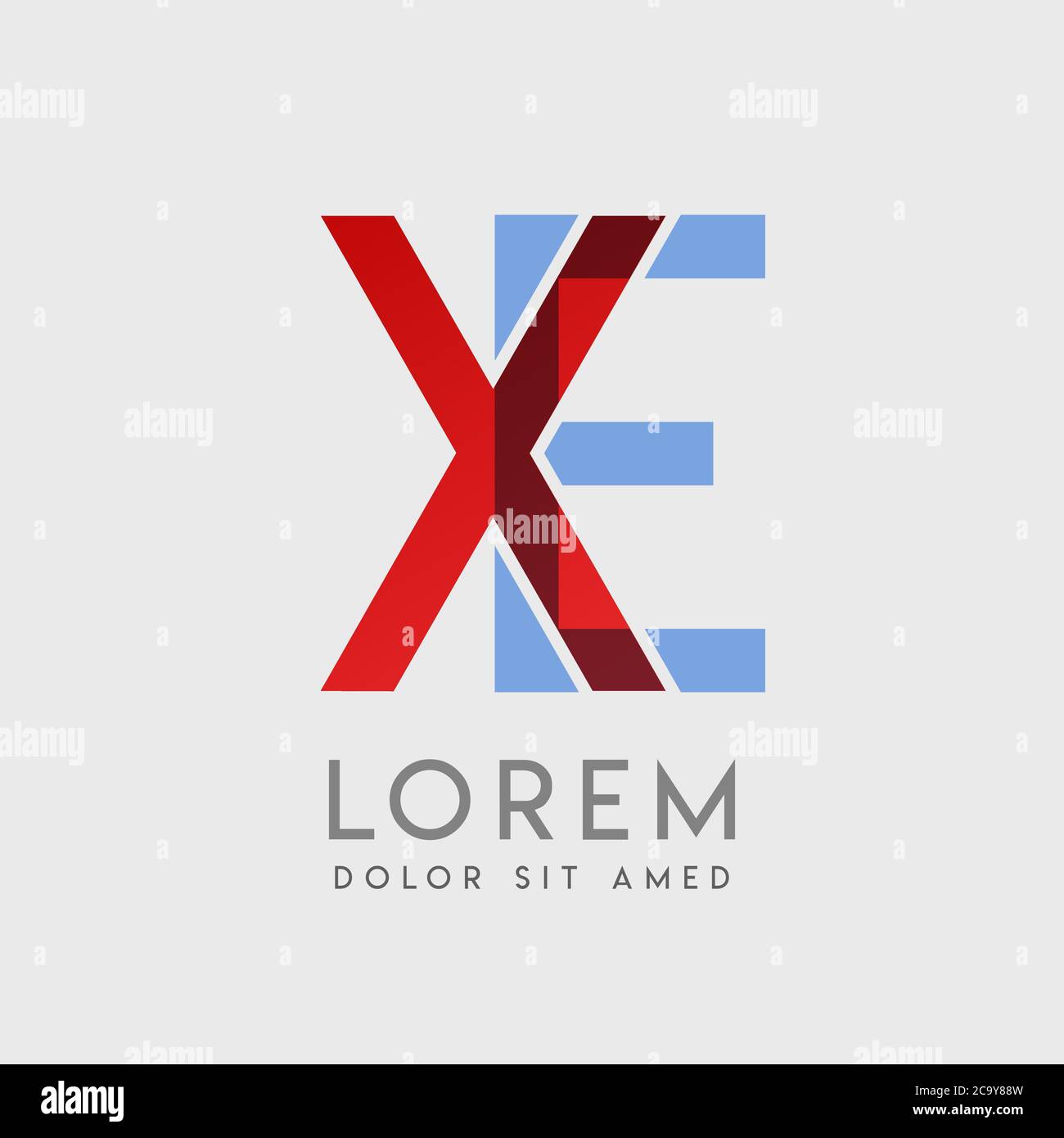 XE logo letters with blue and red gradation Stock Vector Image & Art ...