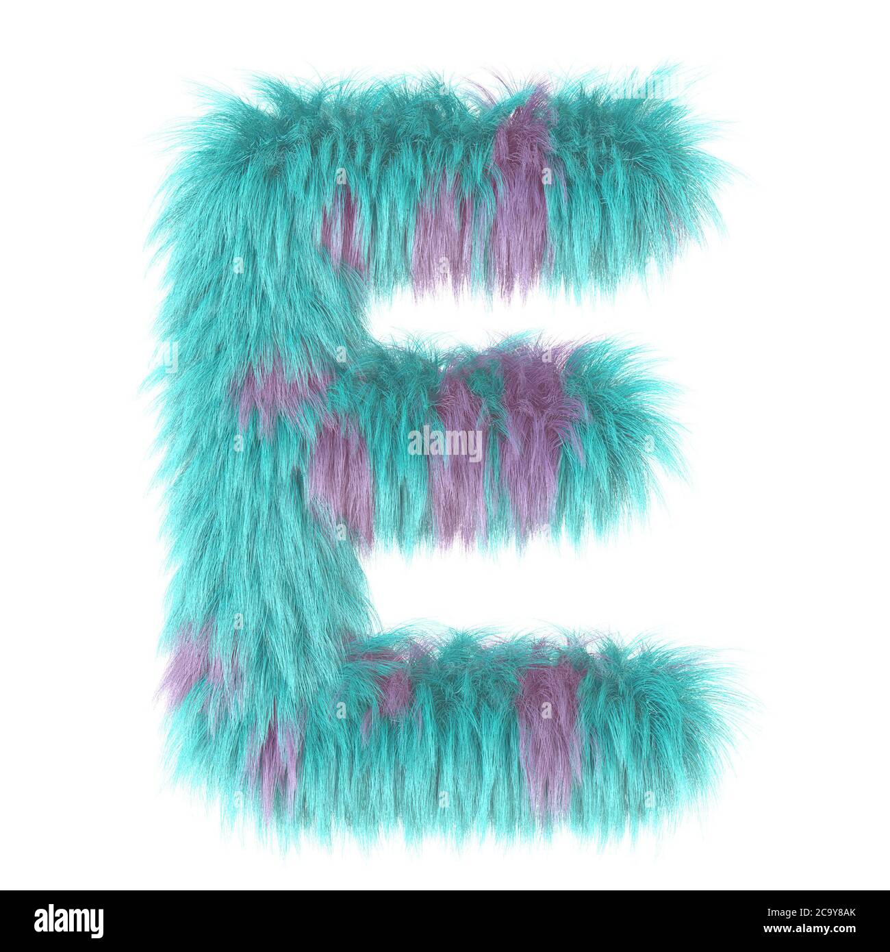 3d cartoon fun animal fur letter E Stock Photo - Alamy