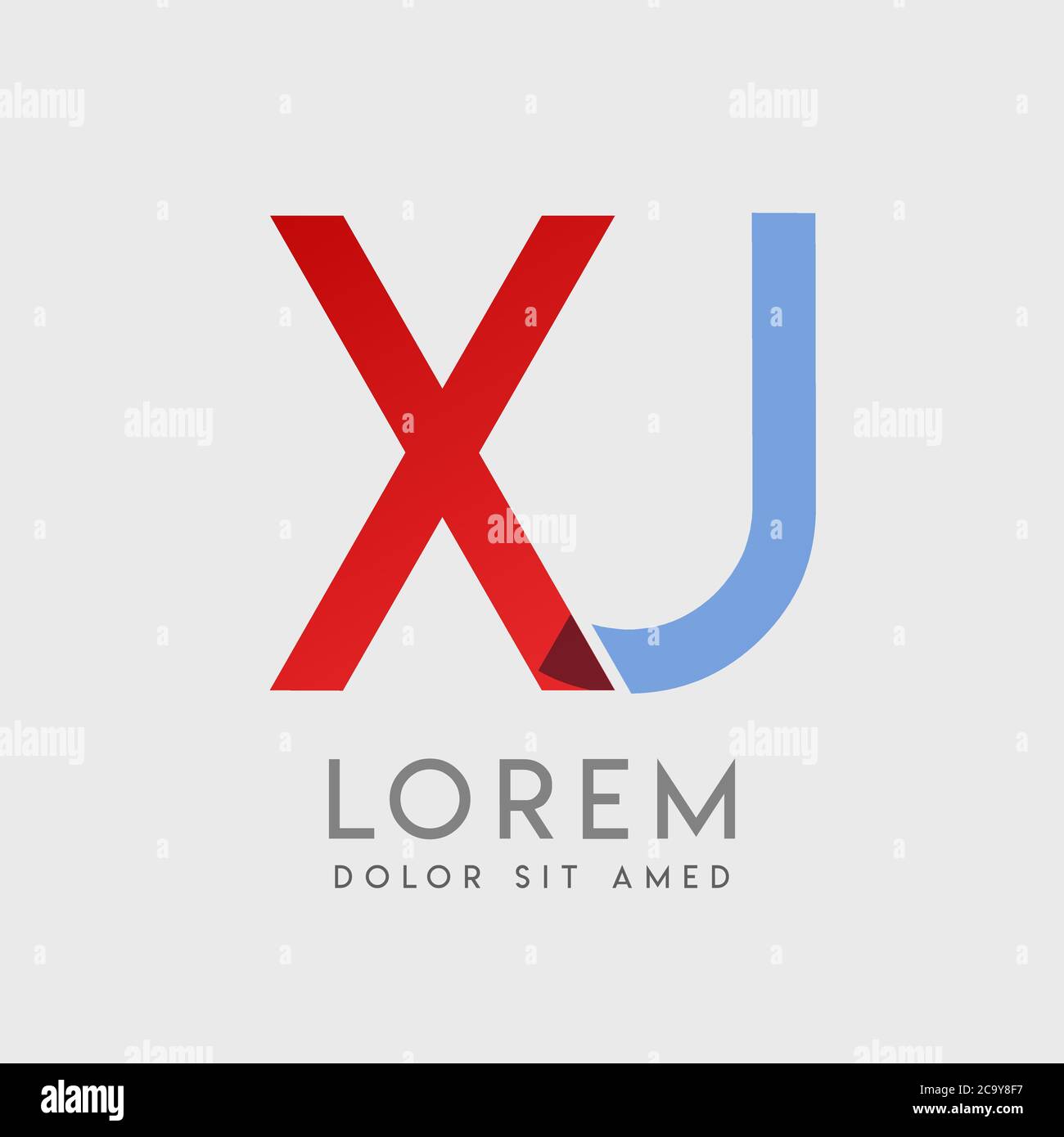 XJ logo letters with blue and red gradation Stock Vector Image & Art ...