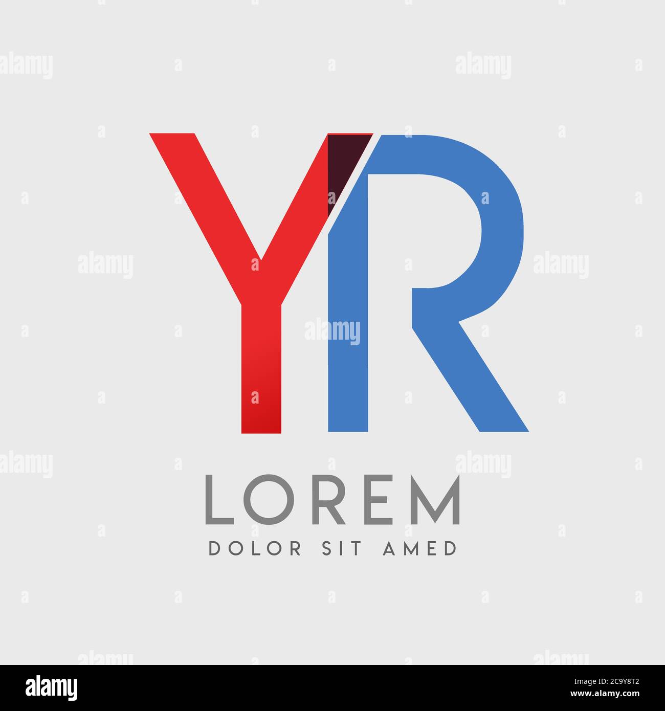 YR logo letters with blue and red gradation Stock Vector Image & Art ...