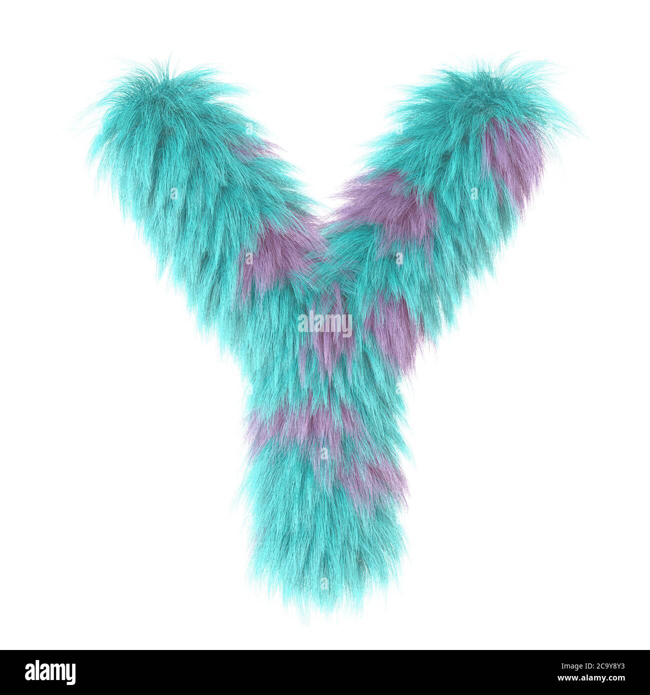 3d cartoon fun animal fur letter Y Stock Photo - Alamy