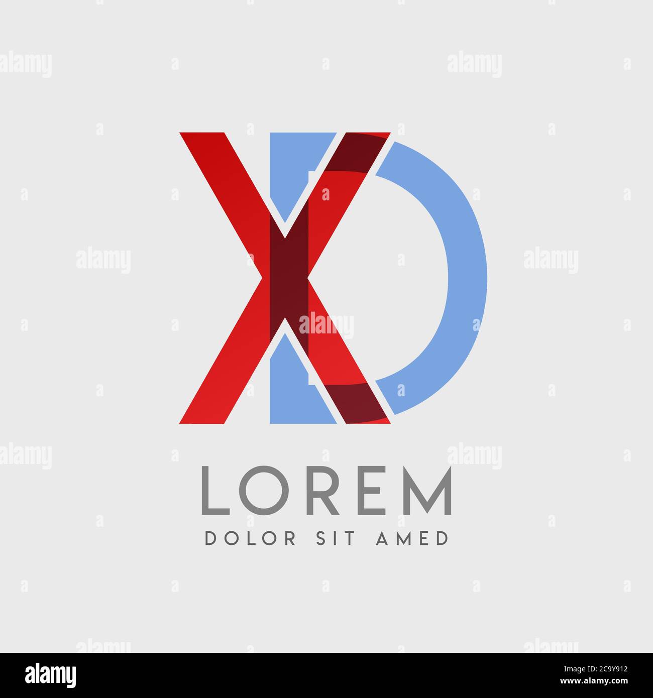XD logo letters with blue and red gradation Stock Vector Image & Art ...