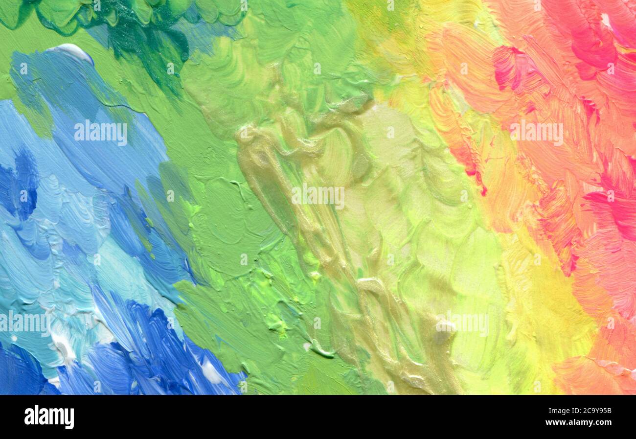 Abstract color acrylic brush strokes paint Stock Photo - Alamy
