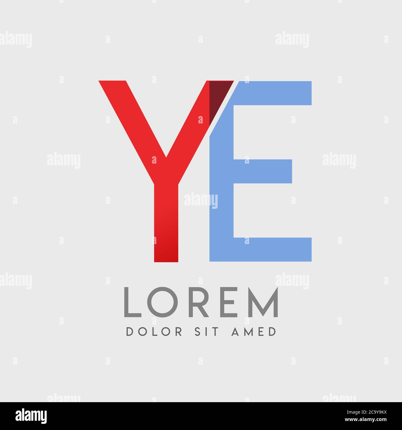 YE logo letters with blue and red gradation Stock Vector Image & Art ...