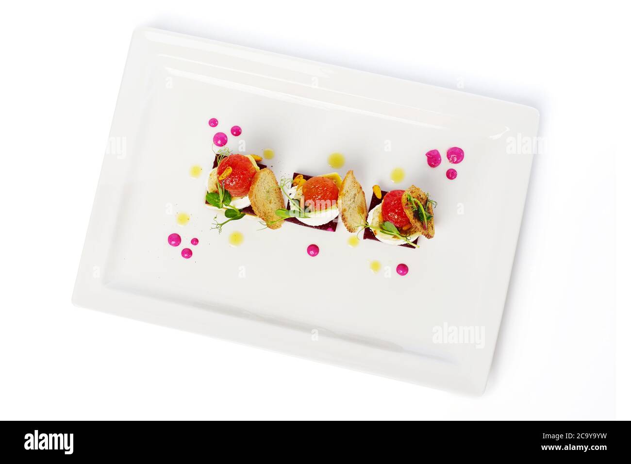 Appetizer plate isolated on white Stock Photo - Alamy