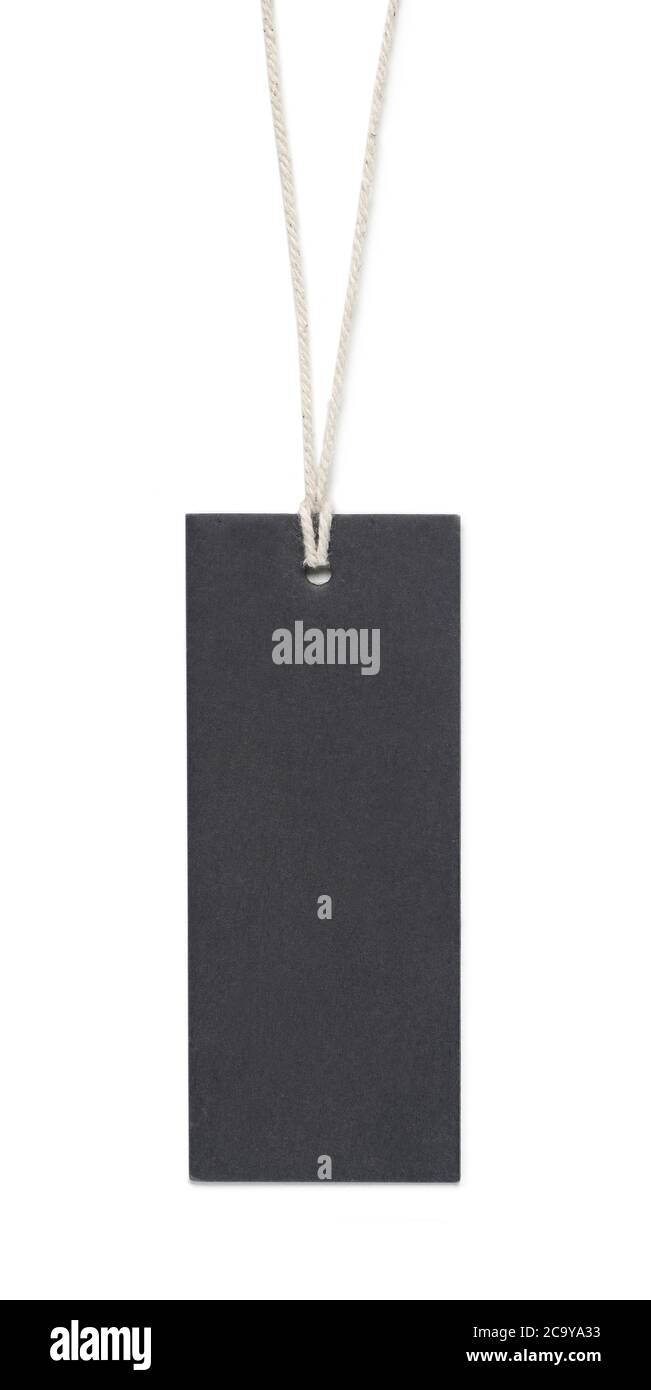 Black price tag isolated Stock Photo - Alamy