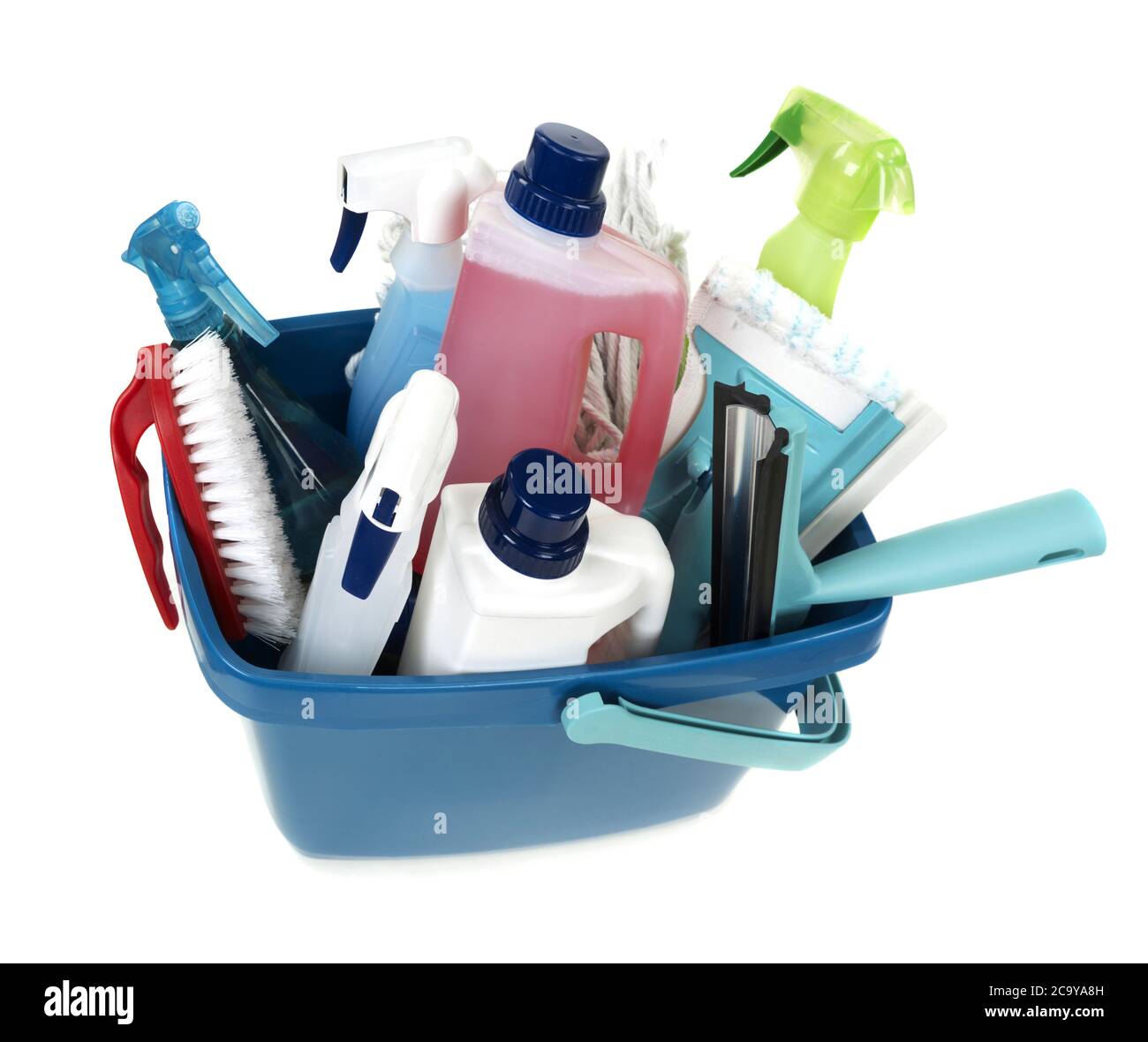 Cleaning products isolated Stock Photo - Alamy