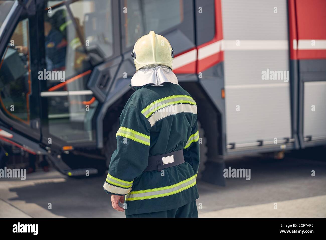 Back fire truck fire station hi-res stock photography and images - Alamy