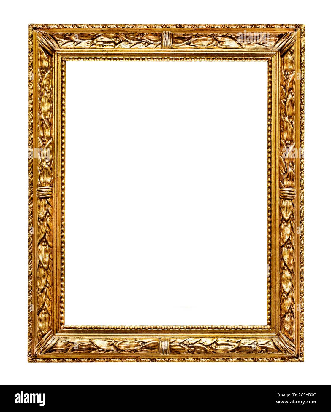 Golden picture frame isolated Stock Photo - Alamy