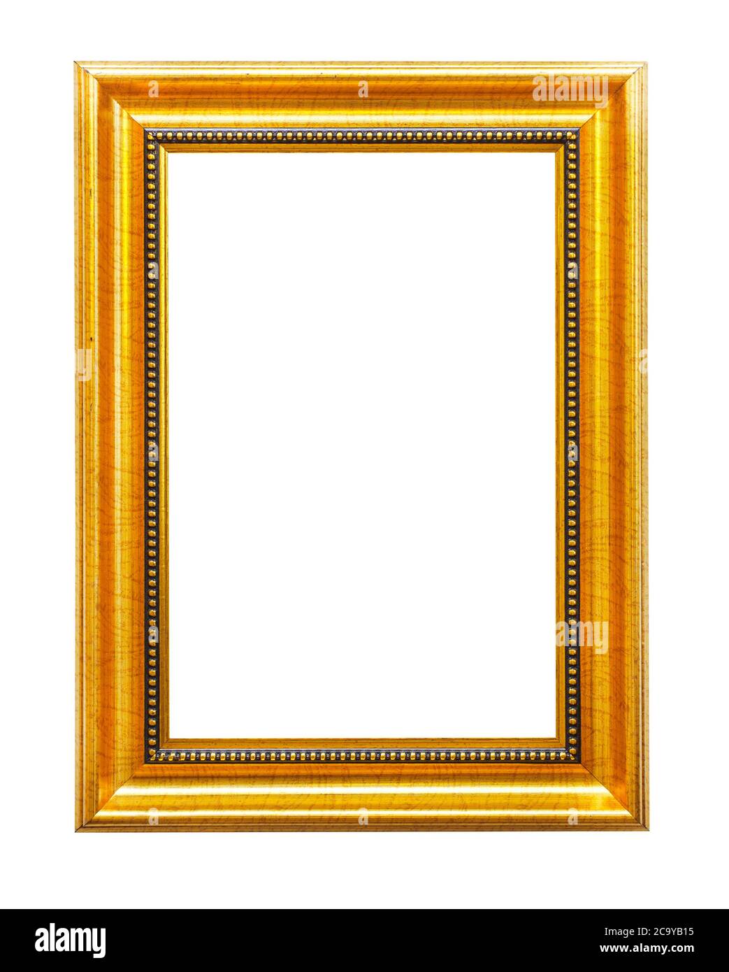 Golden picture frame isolated Stock Photo - Alamy