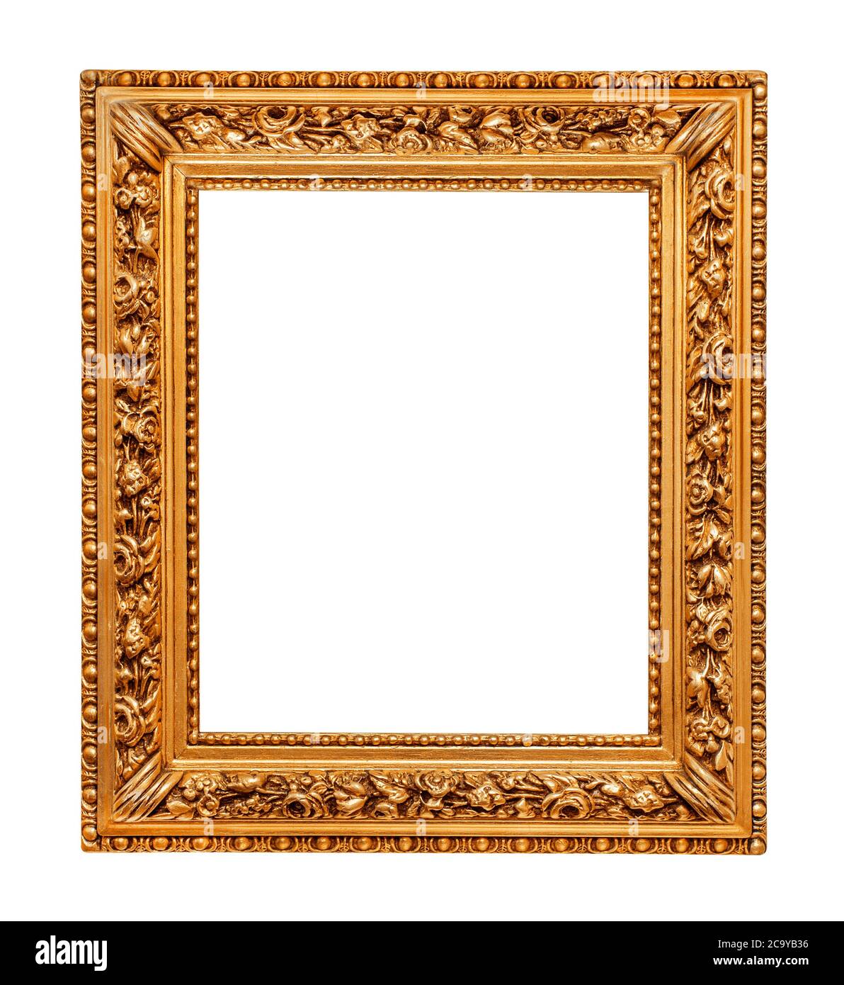 Golden painting frame isolated Stock Photo - Alamy