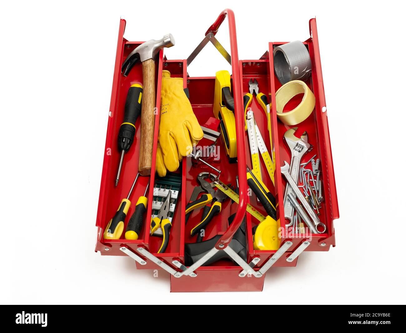 Toolbox isolated on white Stock Photo - Alamy