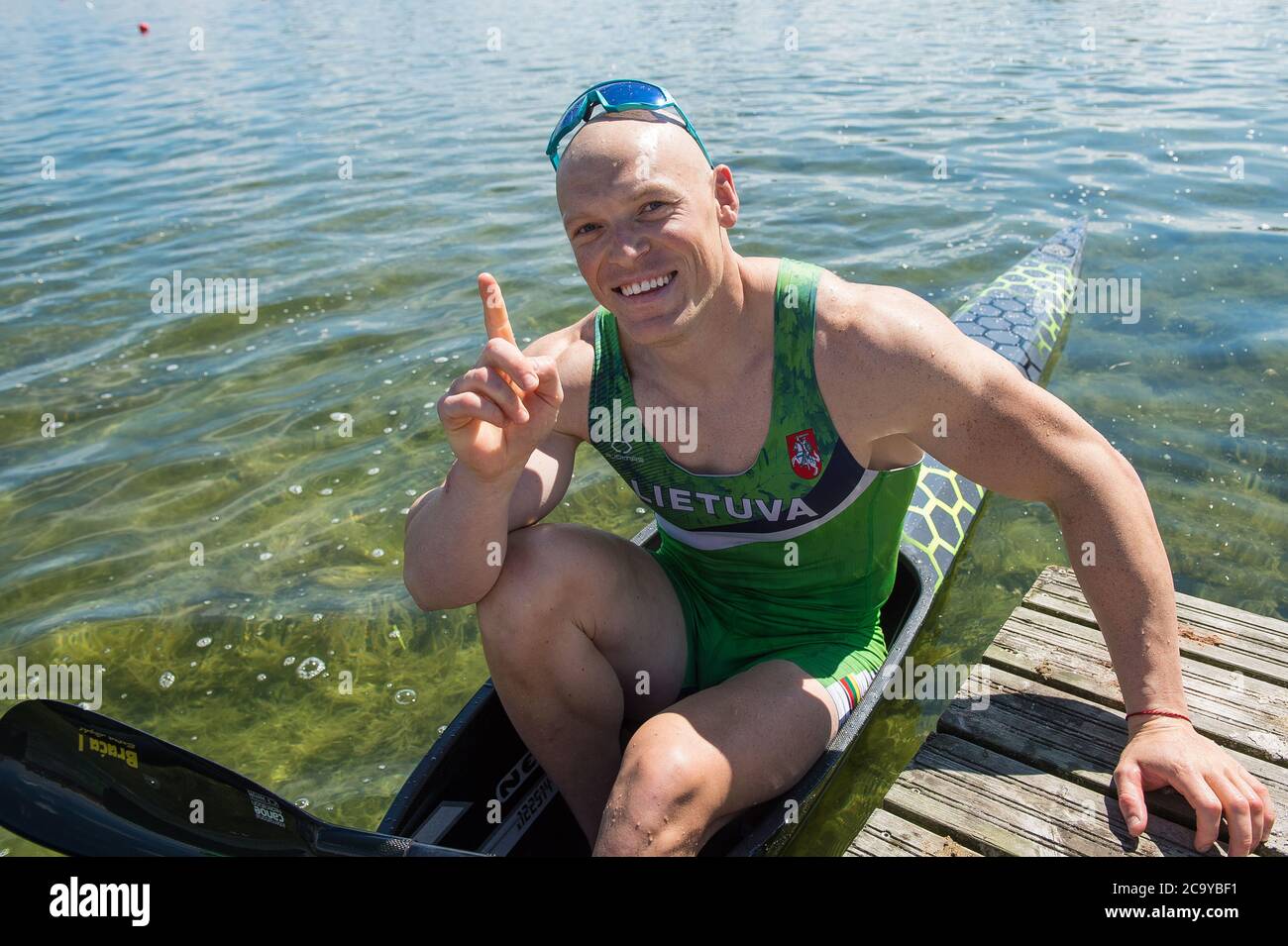 2020 07 30.Lithuanian Kayak Championship in Trakai. Ignas Navakauskas ...