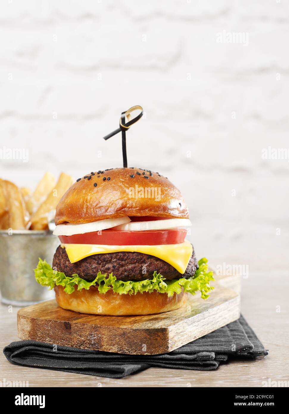 Home made burger Stock Photo - Alamy