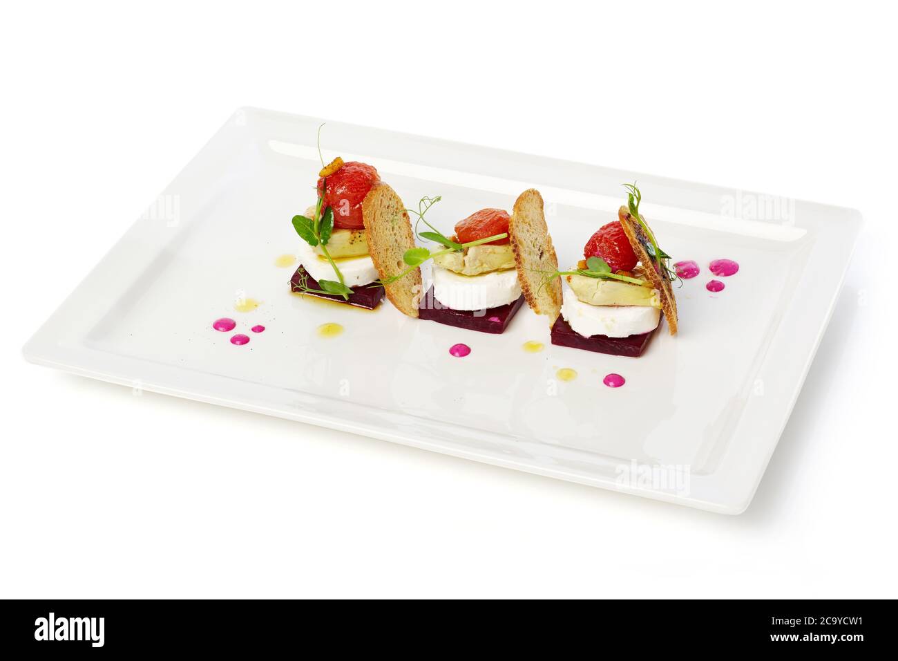 Appetizer plate isolated on white Stock Photo - Alamy