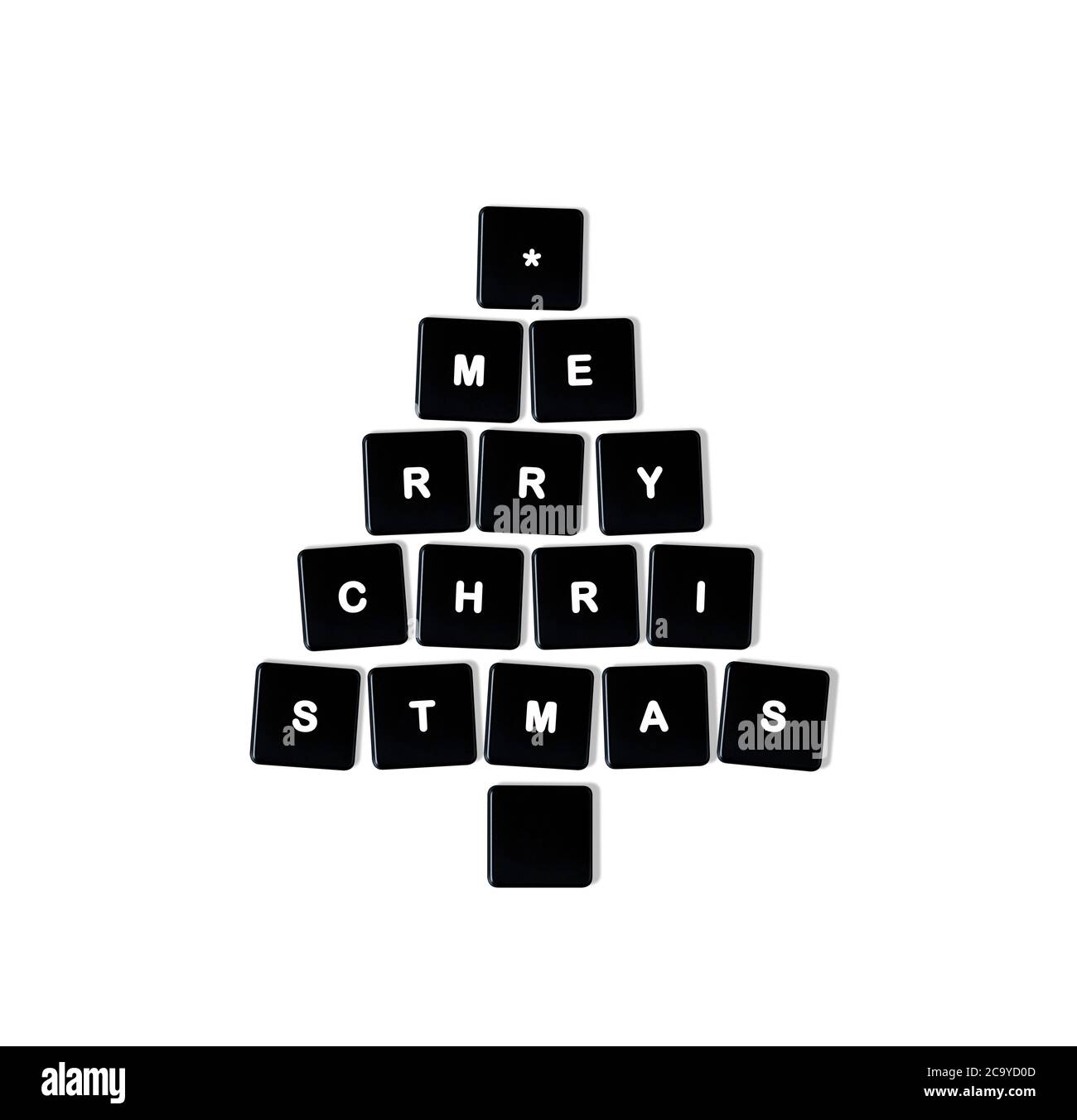 Christmas tree made of computer keys Stock Photo - Alamy