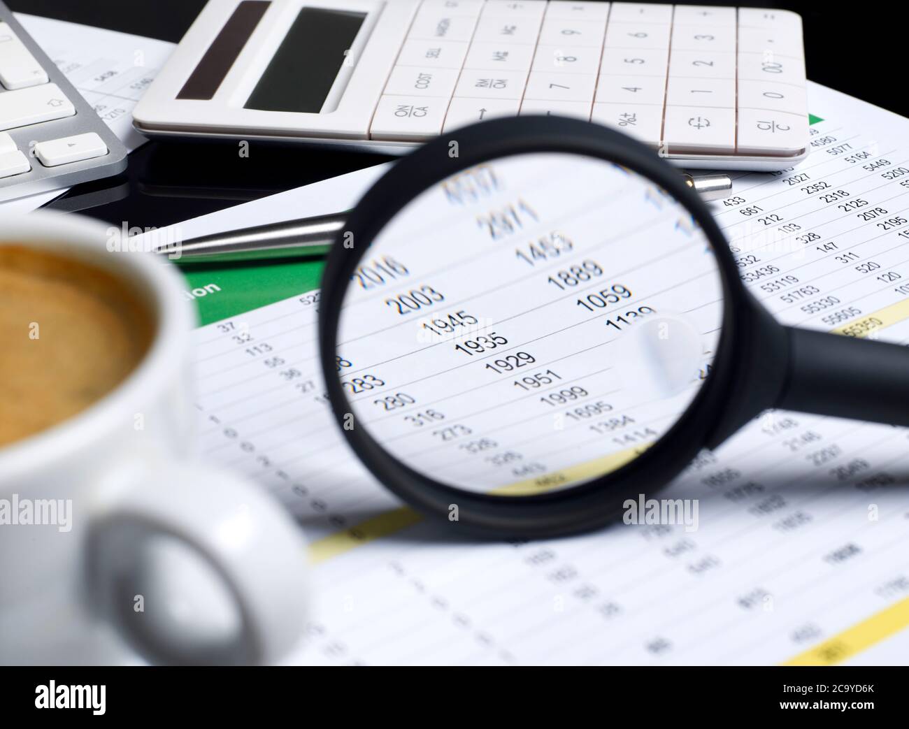 Tax papers with magnifying glass hi-res stock photography and images ...
