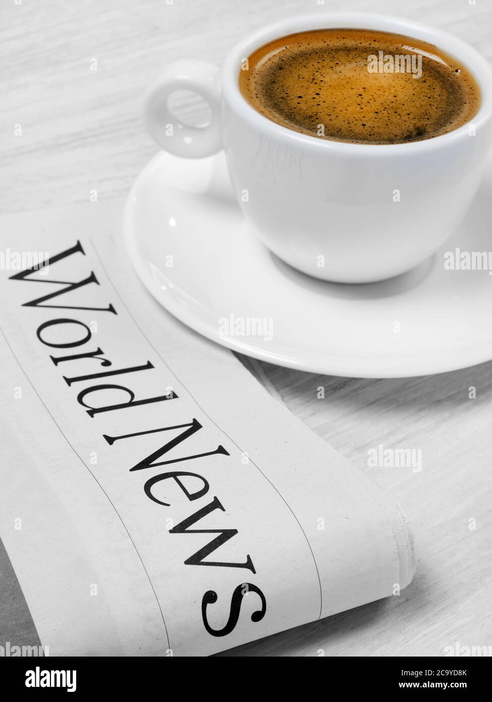 Coffee and newspaper Stock Photo - Alamy