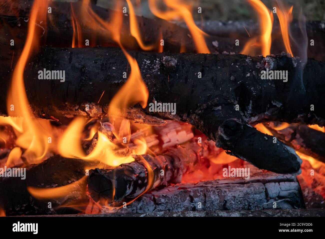 Fire close-up and red orange yellow color detail texture Stock Photo ...