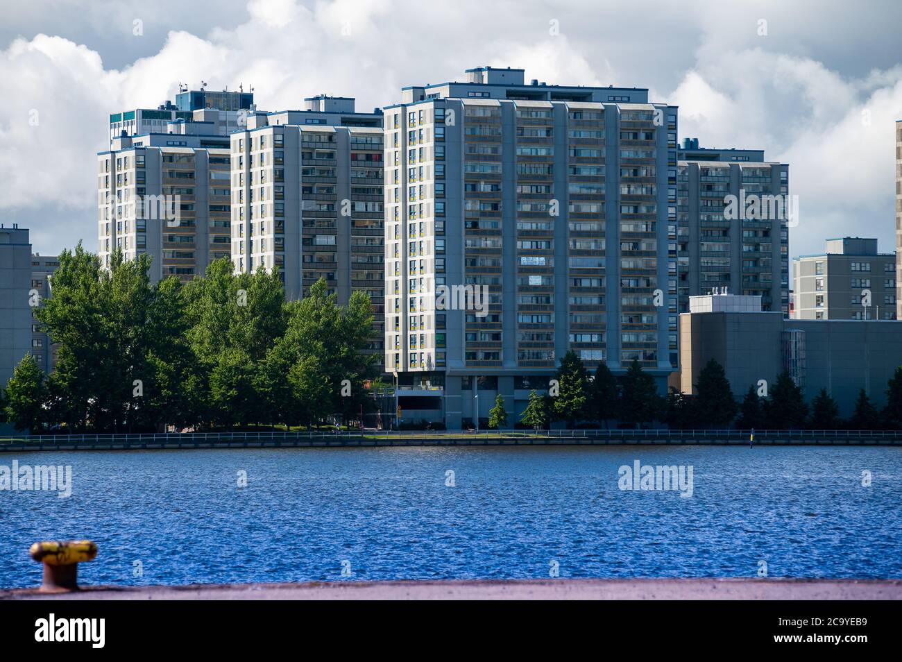 Helsinki / Finland - July 30, 2020: Urban metropolitan borough with ...