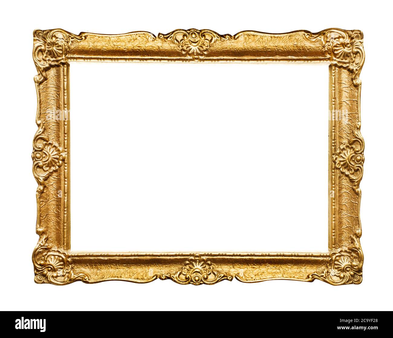 Golden painting frame isolated Stock Photo - Alamy