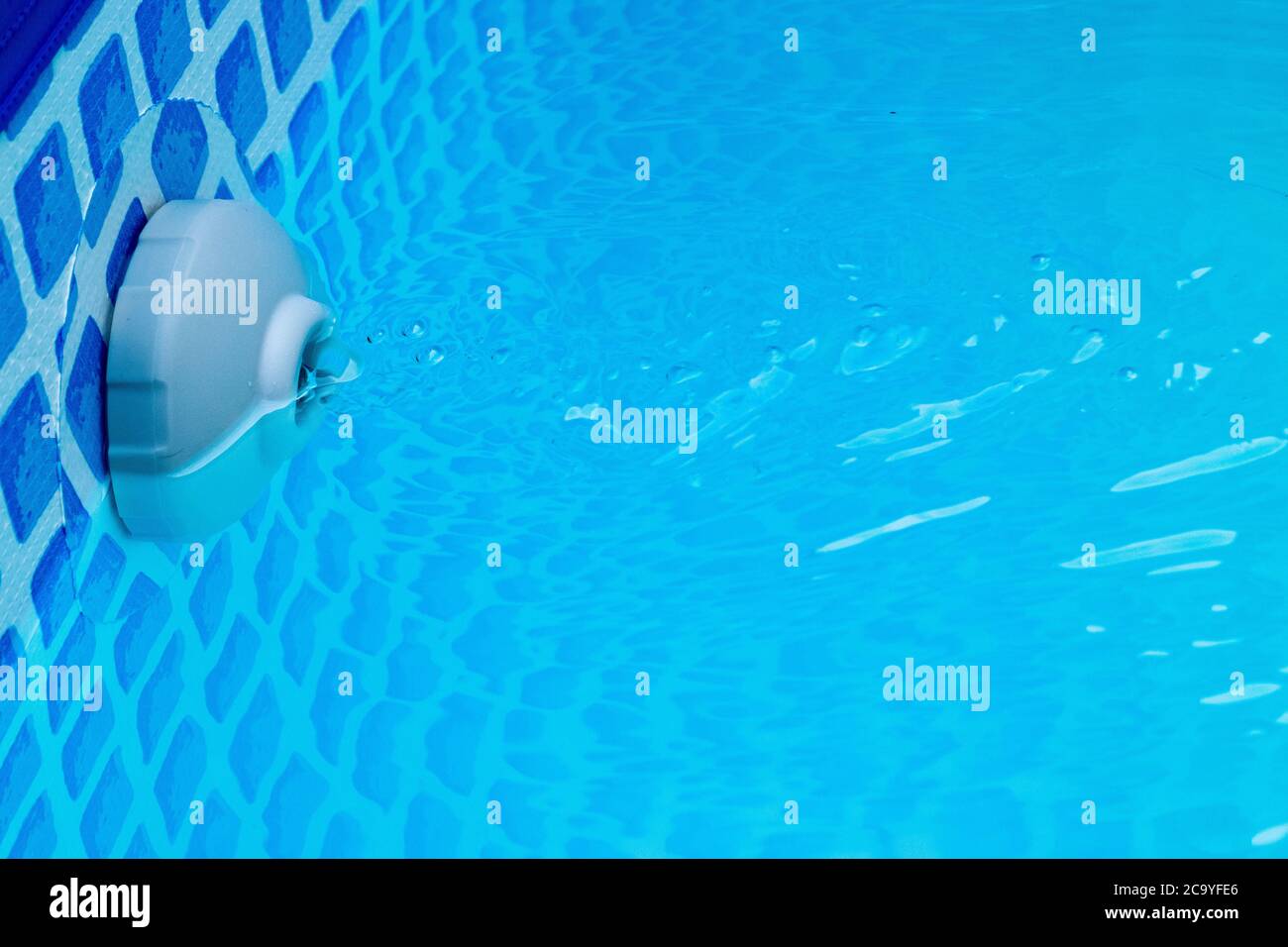 Water Filter system pump in small pools Stock Photo - Alamy