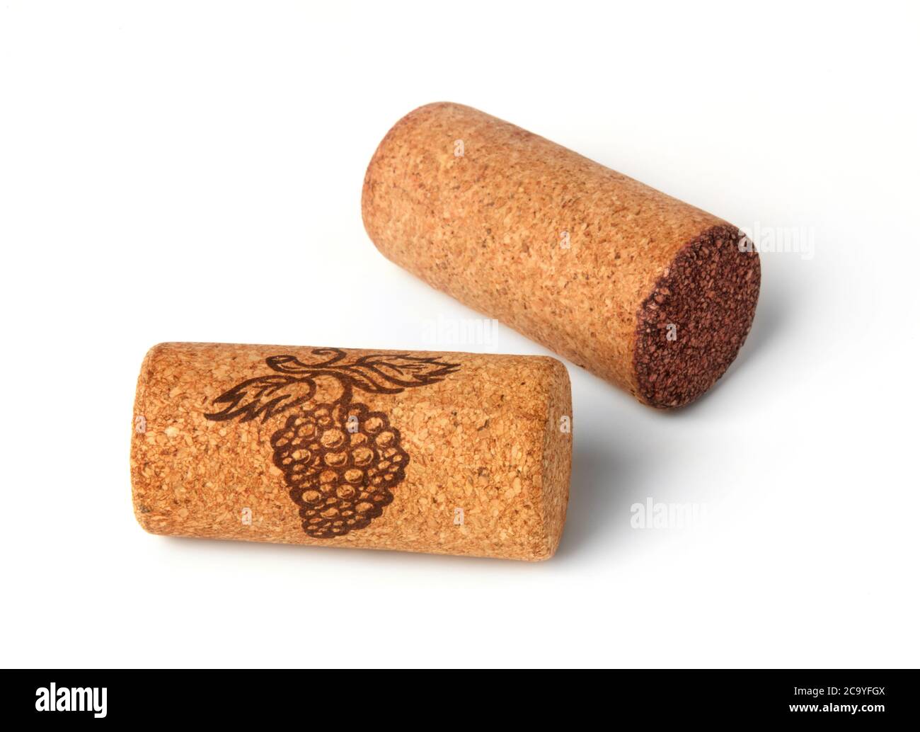 Wine corks isolated on white Stock Photo - Alamy
