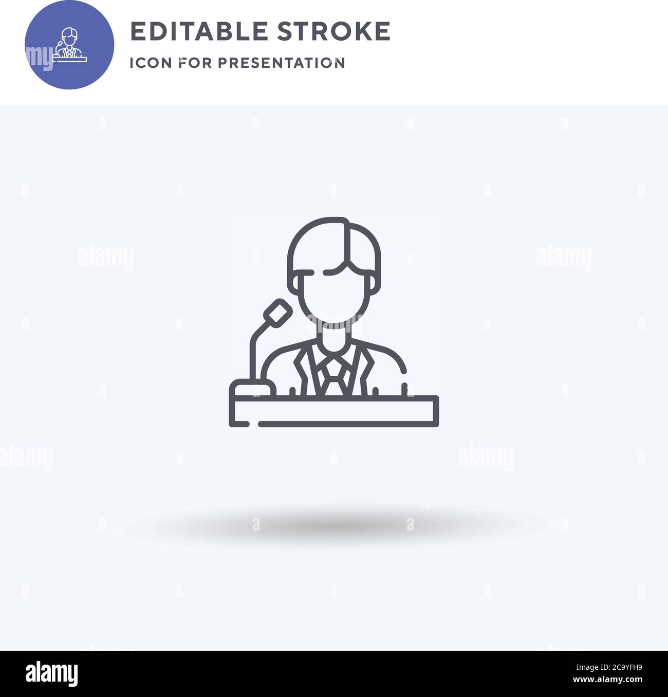 Speaker icon vector, filled flat sign, solid pictogram isolated on ...