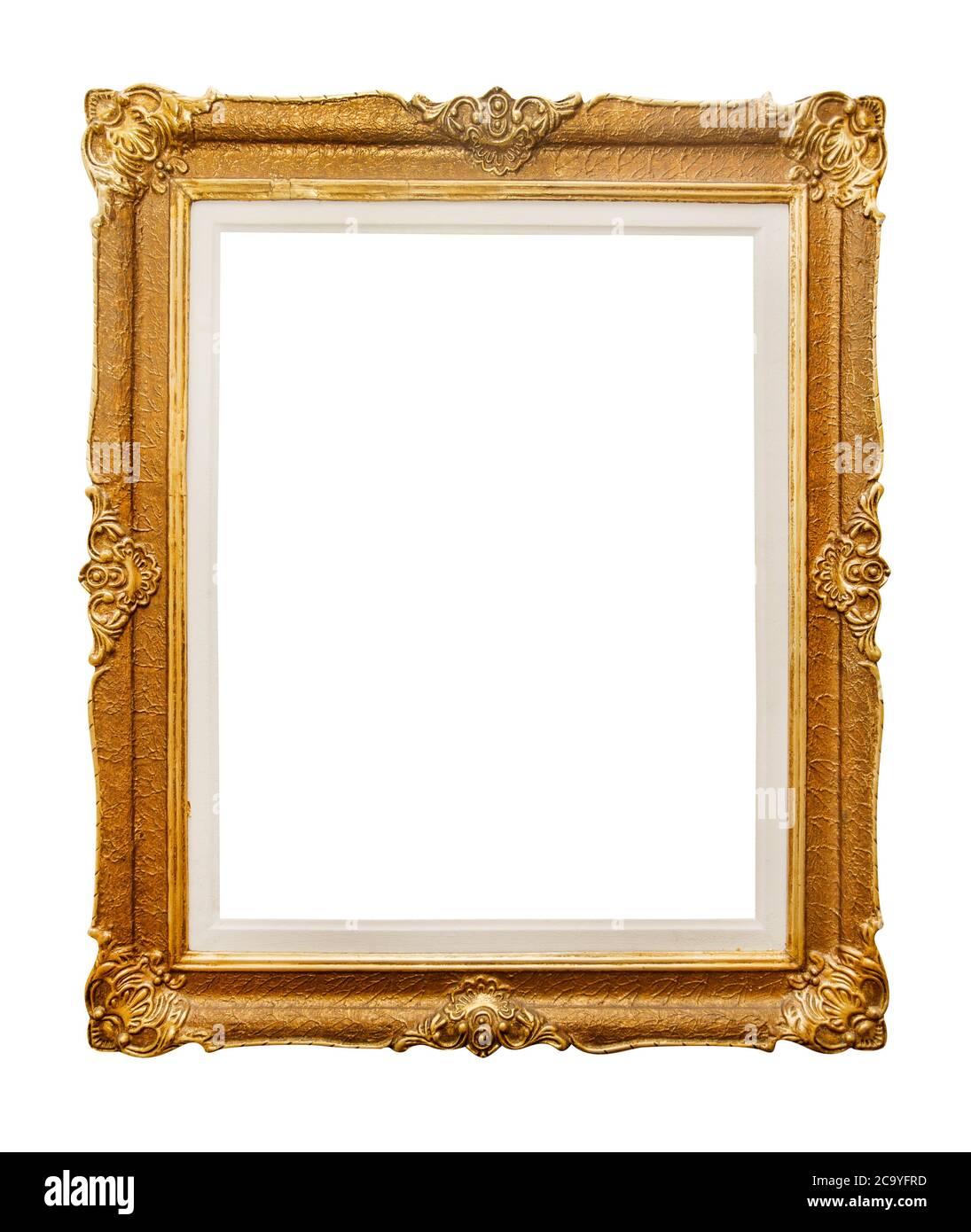 Golden painting frame isolated Stock Photo - Alamy