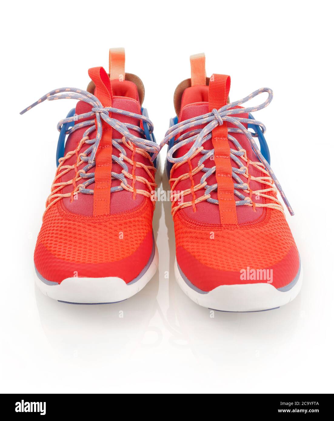 Running shoes isolated on white Stock Photo - Alamy