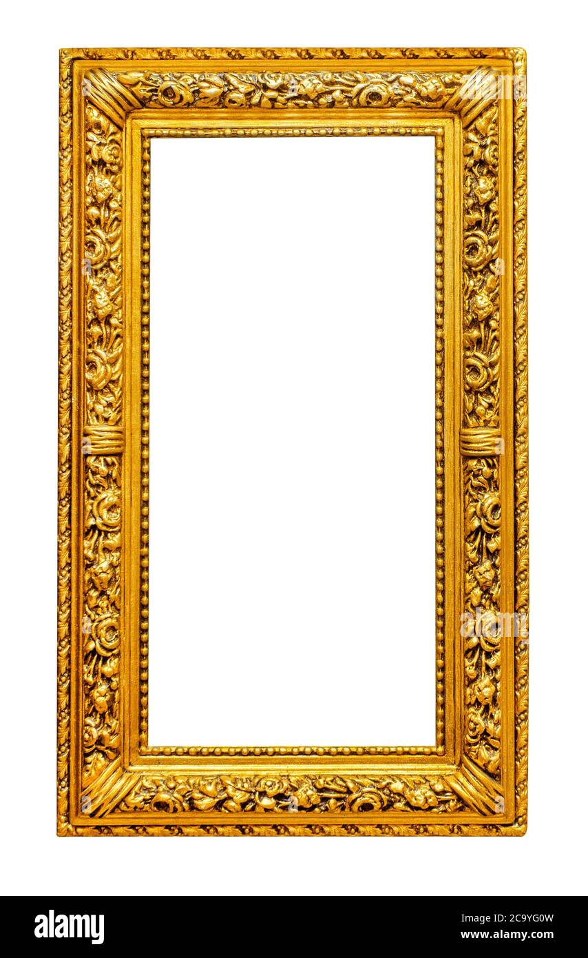 Golden painting frame isolated Stock Photo - Alamy
