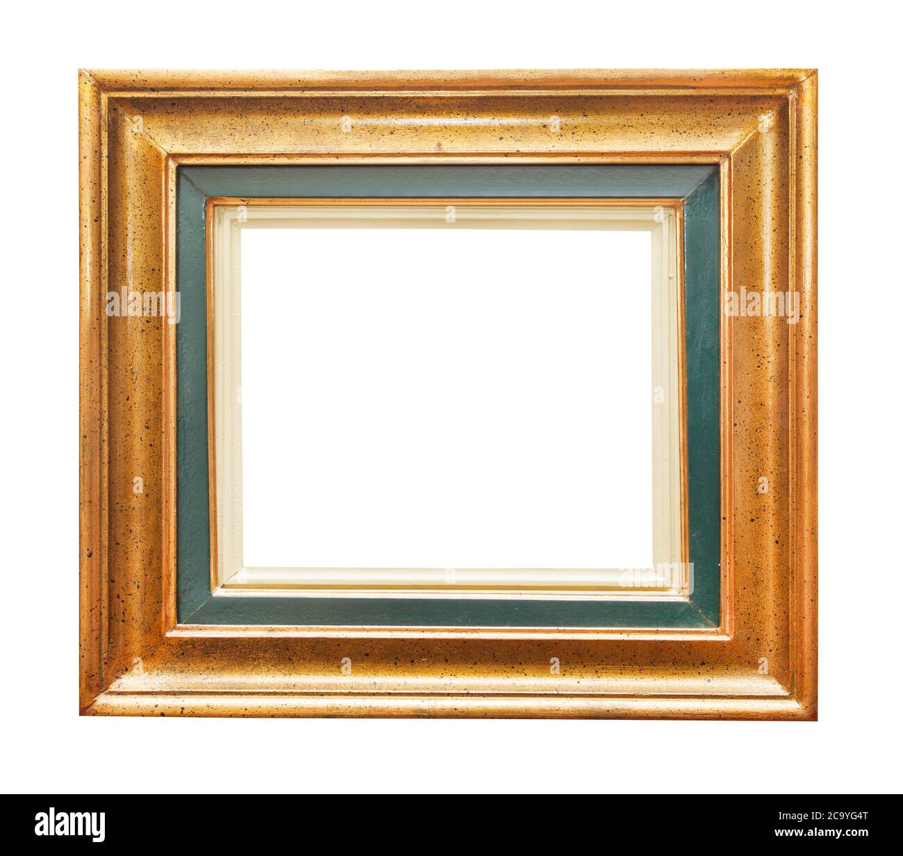 Golden picture frame isolated Stock Photo - Alamy