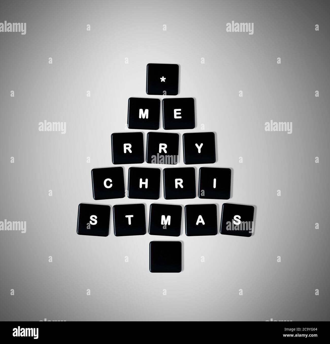 Christmas tree made of computer keys Stock Photo - Alamy