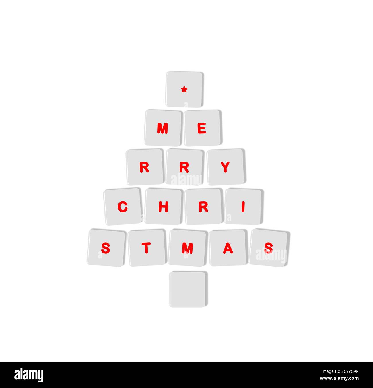 Christmas tree made of computer keys Stock Photo - Alamy