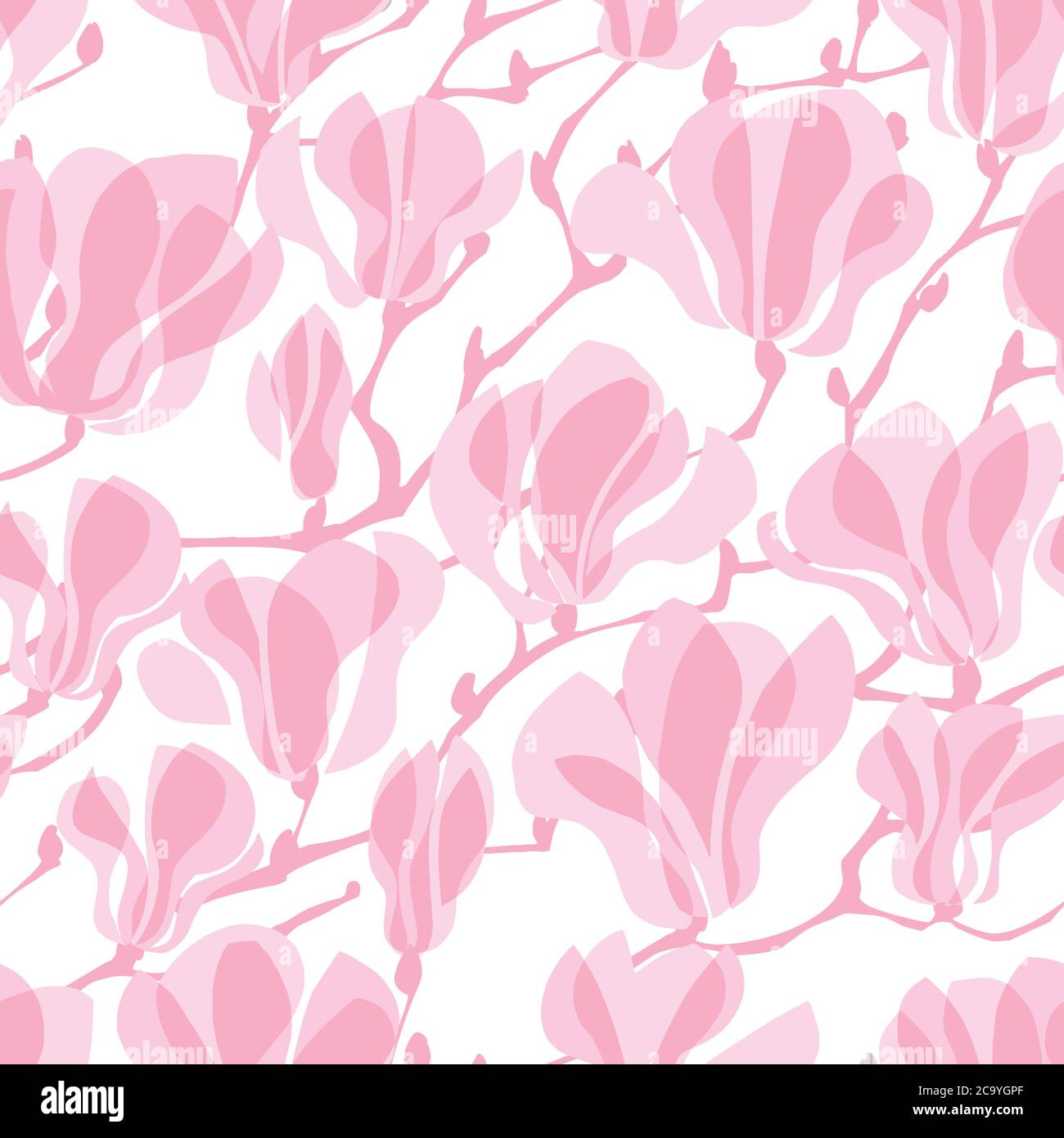 Abstract pale rose color magnolia blossom seamless pattern for ...