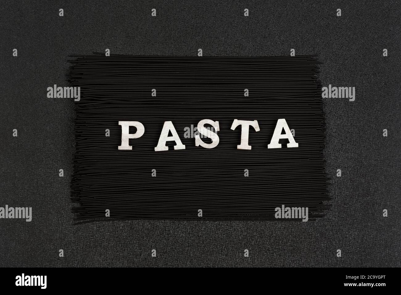 Food words spaghetti hi-res stock photography and images - Alamy