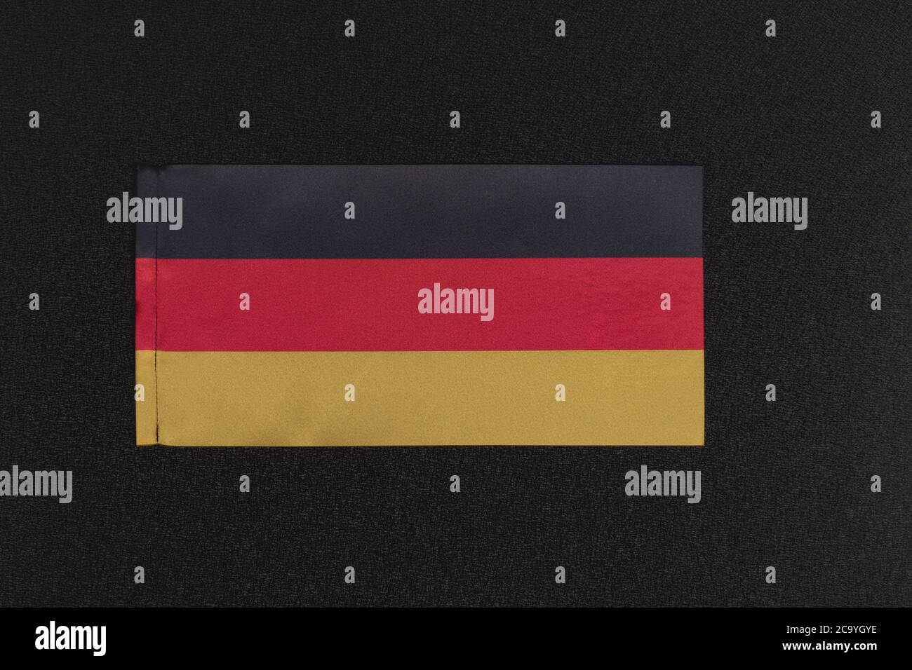 German flag on black background. Tricolor flag of black, red, yellow ...
