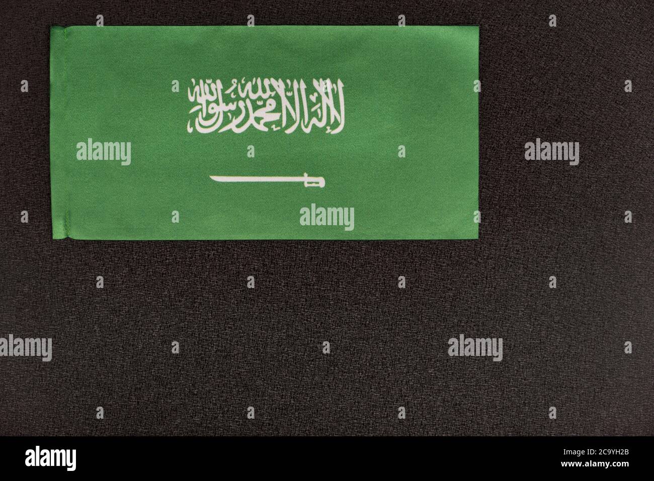 Flag of Saudi Arabia on black background. Kingdom of Saudi Arabia ...