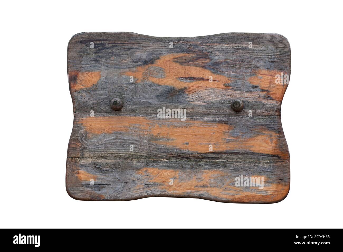 Wooden Retro sign isolated on white background. Shabby vintage sign ...