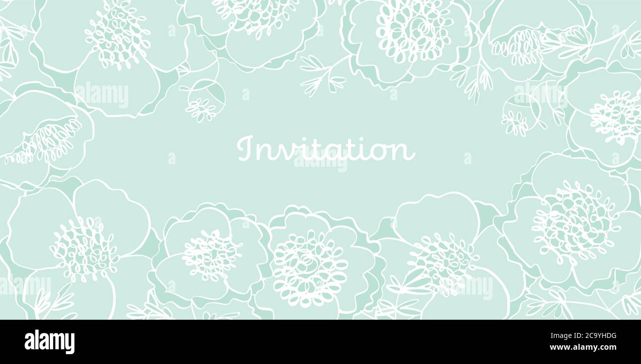 Mint Green Floral Design